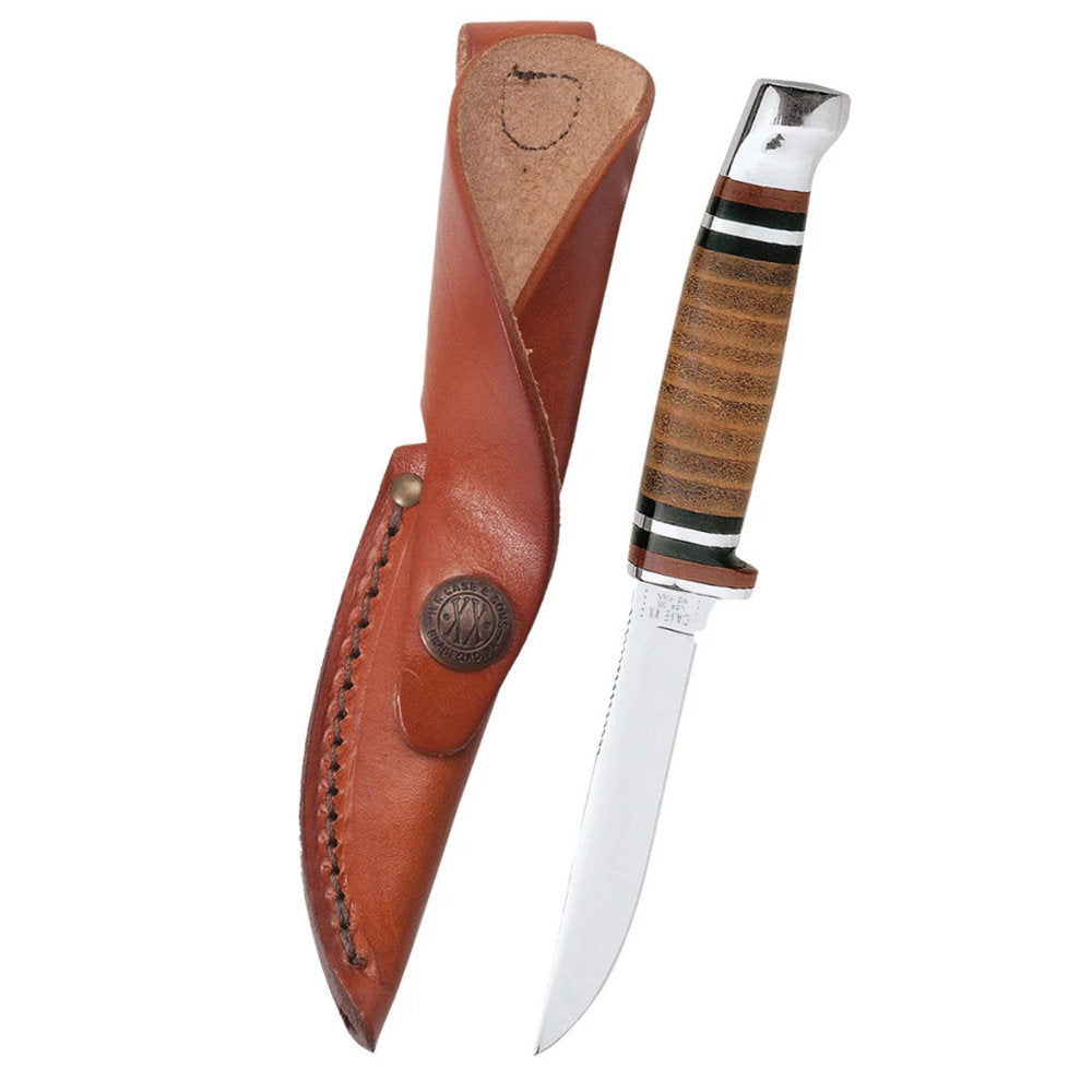 Case Mini FINN Hunter Fixed Blade Knife with Leather Sheath – Swiss ...