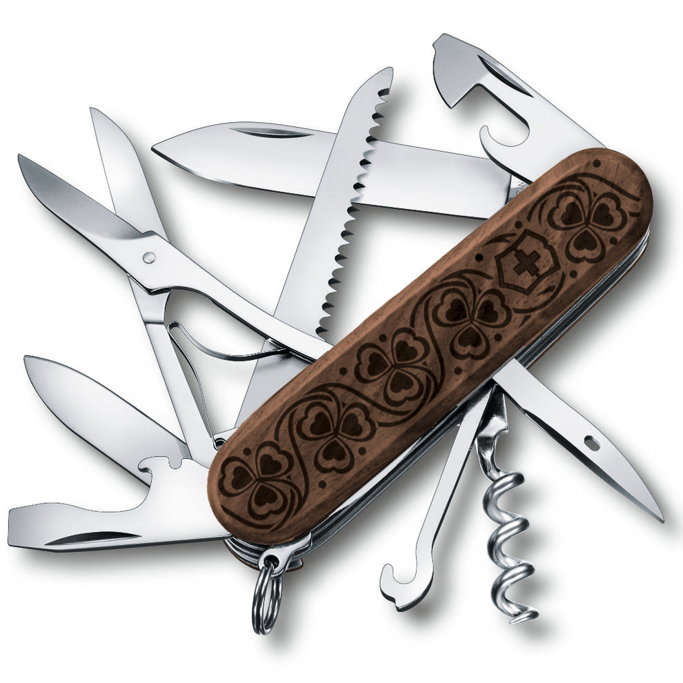 Victorinox Personalized Celtic Huntsman Hardwood Walnut Designer Swiss ...