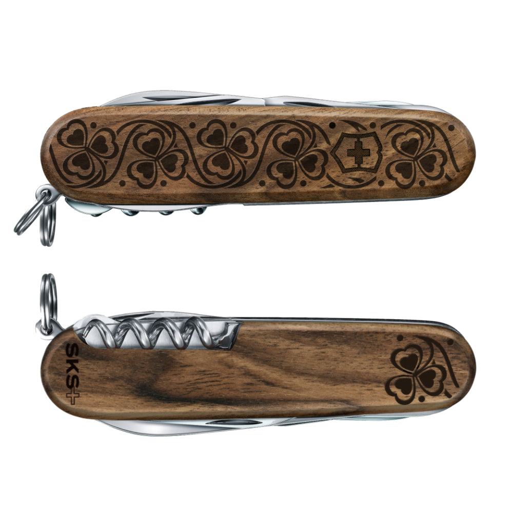 Victorinox Personalized Celtic Huntsman Hardwood Walnut Designer Swiss ...