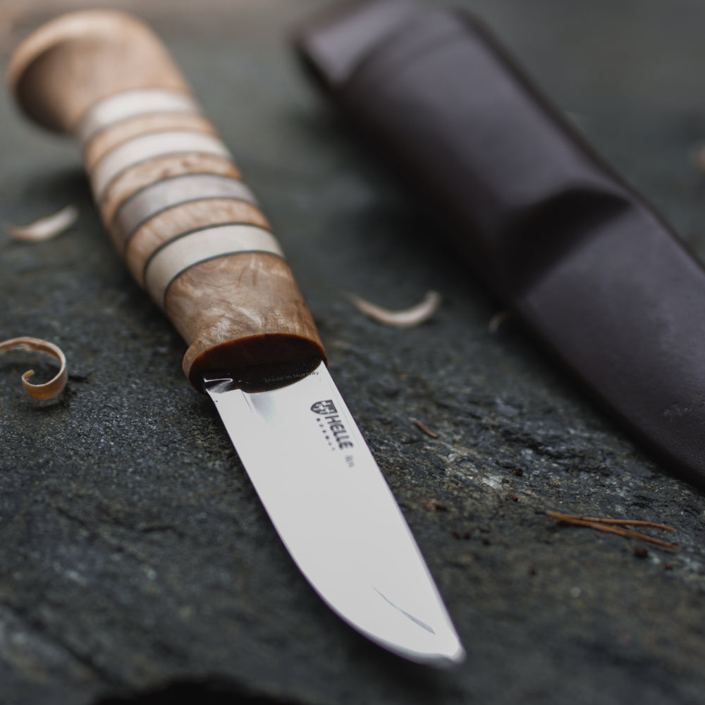 Helle Arv Outdoor Knife with Leather Sheath at Swiss Knife Shop