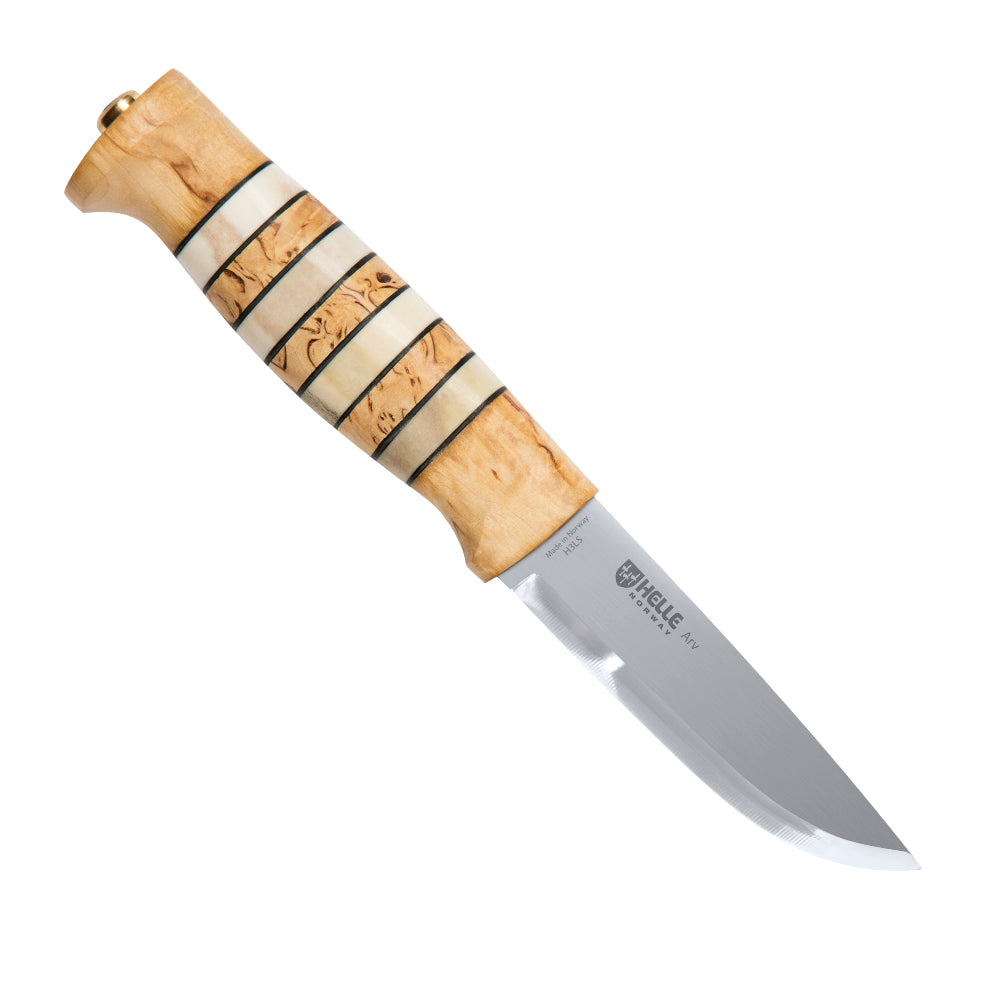 Helle Arv Outdoor Knife with Leather Sheath at Swiss Knife Shop