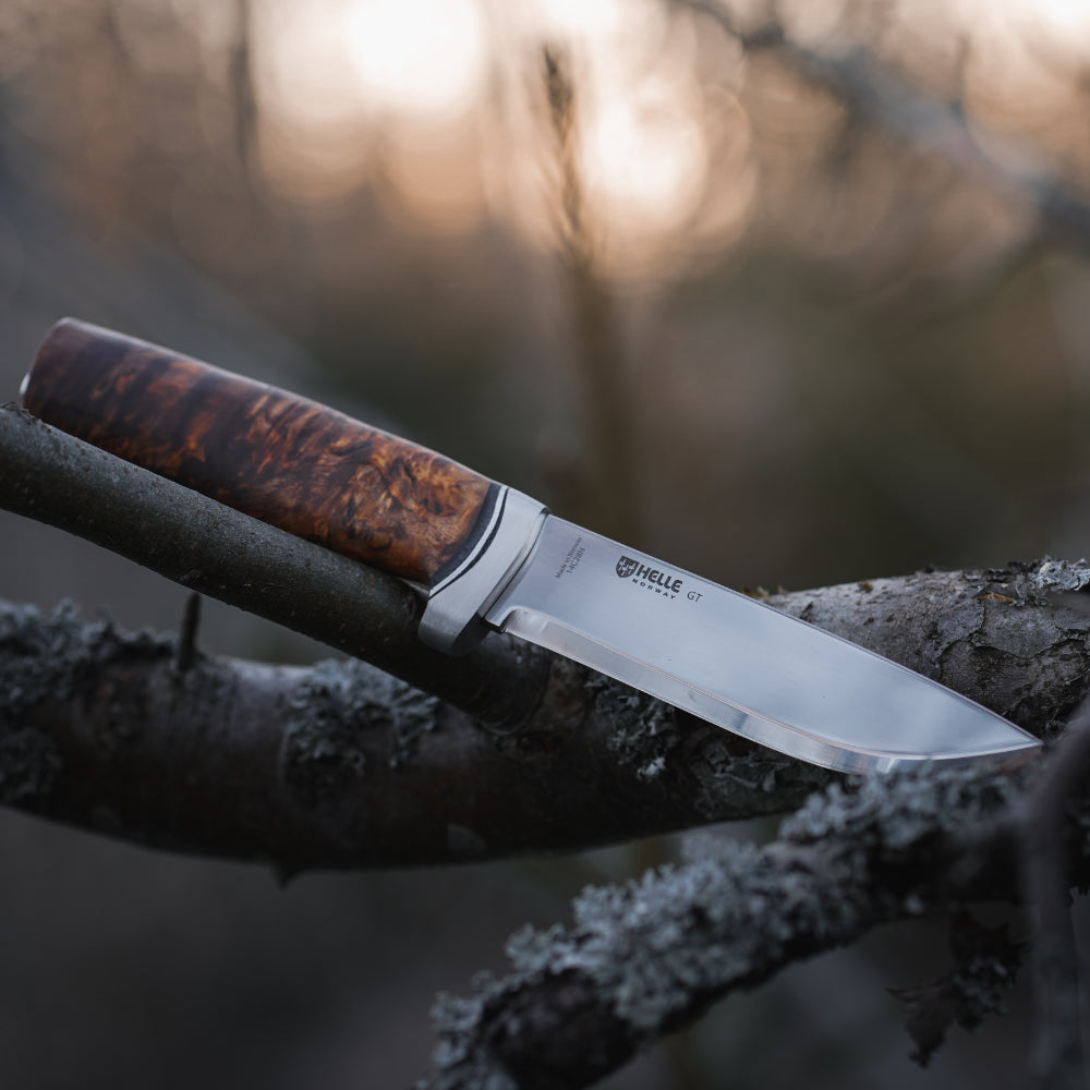 Helle GT 14C28N Outdoor Knife with Leather Sheath at Swiss Knife Shop