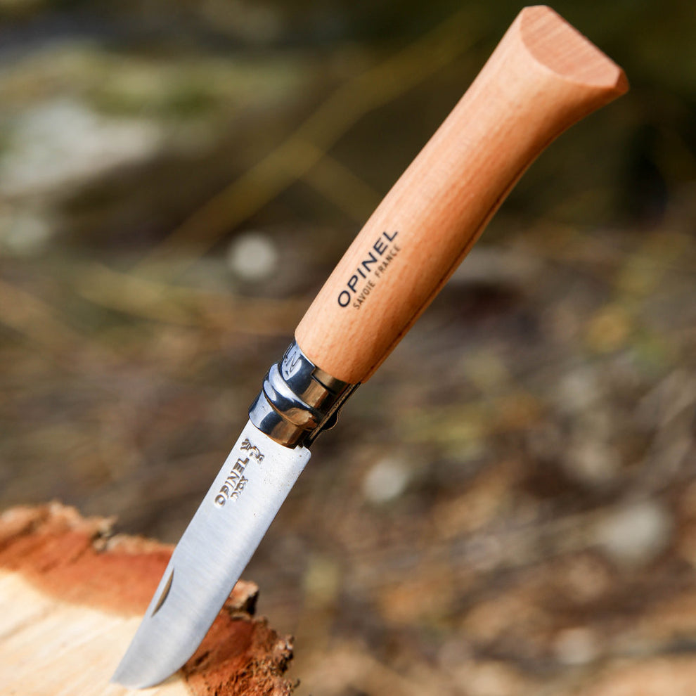 Opinel No.06 Traditional Stainless Steel Folding Knife with Beech Hand ...